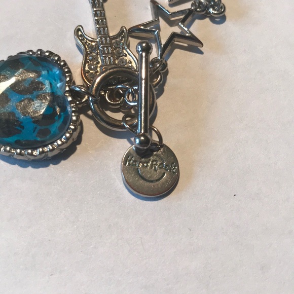 Hard Rock Cafe | Jewelry | Hard Rock Silver Toned Chain And Charms ...